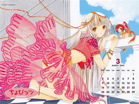 Clamp Chii Sumomo Chobits Chobits Official Art Scan 00s 2003 Blonde Hair Brown Eyes