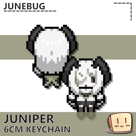 Pixel Juniper Keychain Junebug Mosobox