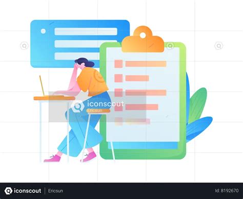 Best Female Employee Completing Task Illustration Download In Png