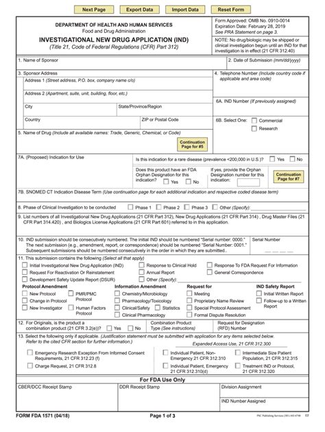 Fda 1571 Form 2023 Printable Forms Free Online