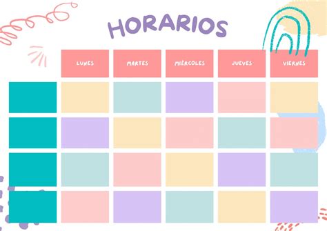 Colección Horarios Escolares Editables Y Pdf Orientacion Andujar