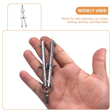 Rosenice 1pack Silver Metal Compass For Accurate Drawing Circles