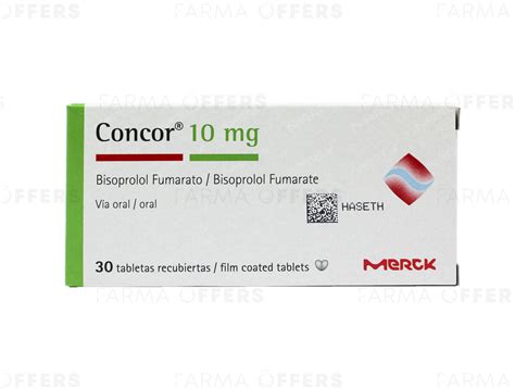 Concor Tabl Recubie 10mg 1 De 30 Farmaoffers