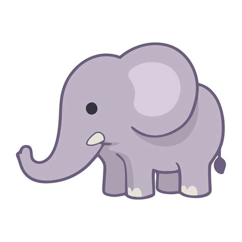 Linda Caricatura De Elefante Adecuado Para Usar En Diseños De Libros