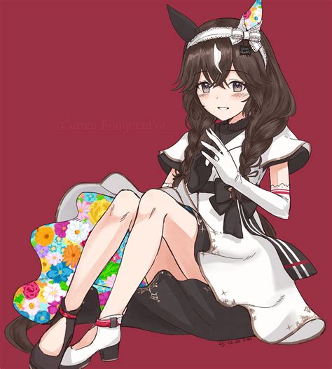 Kawashina Momen Silicon Curren Bouquetdor Umamusume Umamusume Highres 1girl Blush