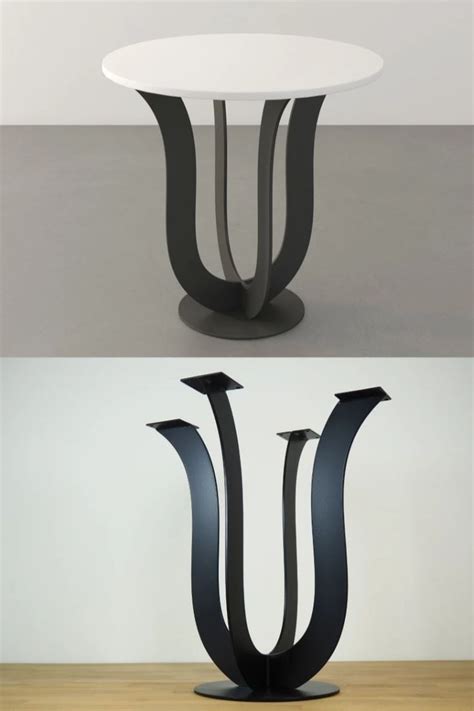 Tulip End Table Base Side Table Base Metal Handmade Unique Pedestal