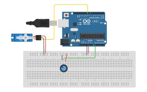 Circuit Design Servo Motor With Potentiometer Tinkercad