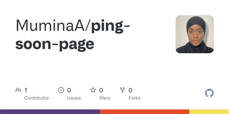 Github Muminaa Ping Soon Page