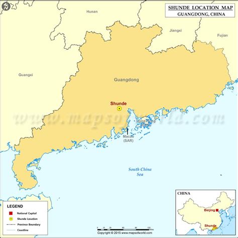 Where Is Shunde Located Location Of Shunde In China Map