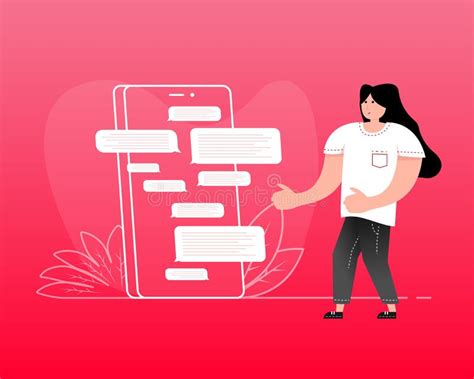 Cartoon Icon With Chat People Cartoon Flat Vector Illustration Stock