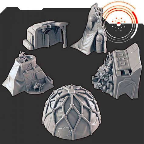 3d Printable Sci Fi Scenery Slums Support Free By Evan Carothers