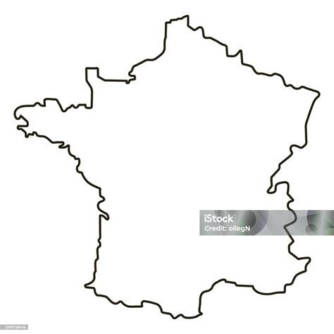 Map Of France Outline Map Vector Illustration Stock Illustration