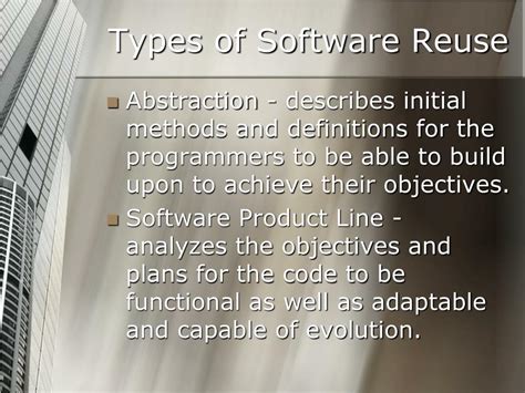 ppt software reuse and refactoring powerpoint presentation free
