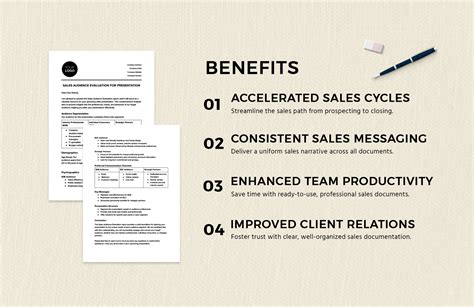 Sales Audience Evaluation For Presentation Template In Word Pdf