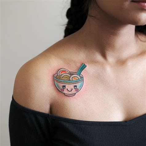 22 Adorable Cute Food Collarbone Tattoos For Women To Show Off Women