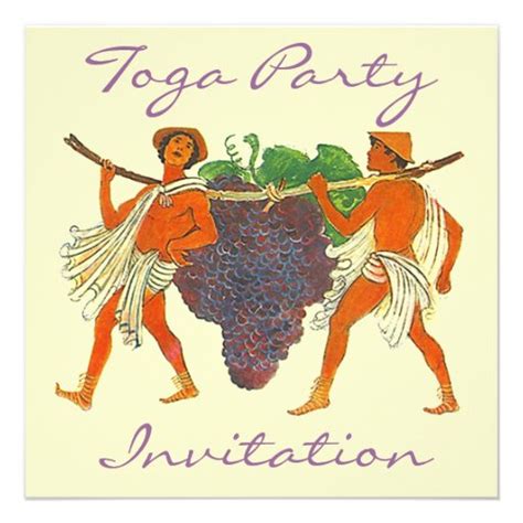Personalized Toga Party Invitations
