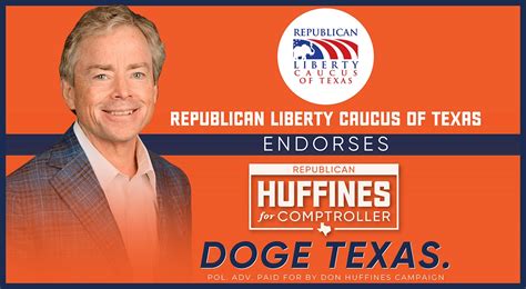 Republican Liberty Caucus Of Texas Endorses Don Huffines
