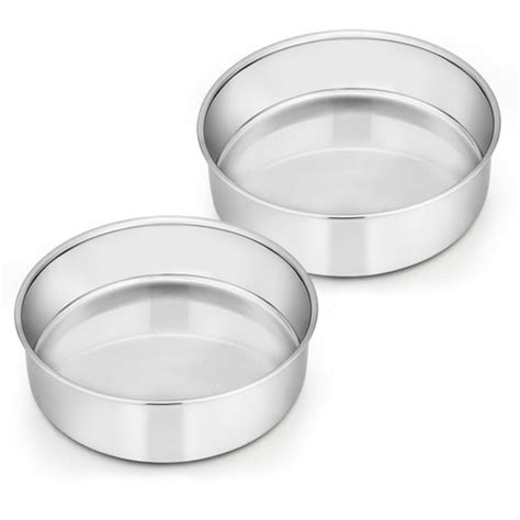 6 Inch Cake Pan 3pcs Stainless Steel Smash Cake Baking Pans Tins With 100 Pcs Parchment Paper