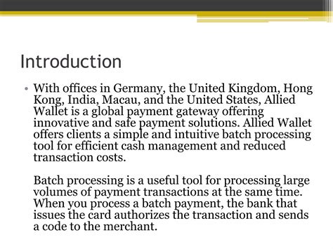 Batch Payment Processing Pptx