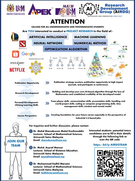 Research Project Opportunities Home Maths Usm