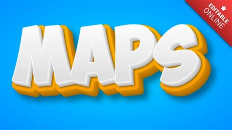 Maps Text Style Effects Generator