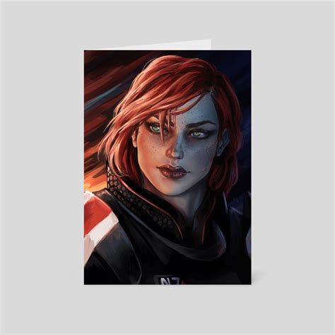 Commander Jane Shepard A Card Pack By Florencia Antico Inprnt