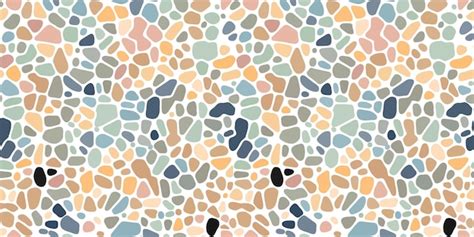 Premium Vector Bright Seamless Pebble Mosaic Organic Pattern Vector