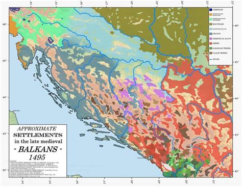 A Map Of The Western Balkans From The End Of The 1400s R Maps