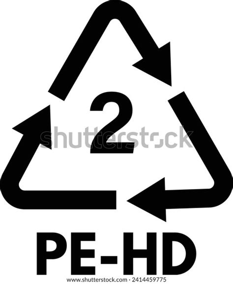 Plastic Recycling Symbol Pehd 2 Isolated Stock Vector Royalty Free