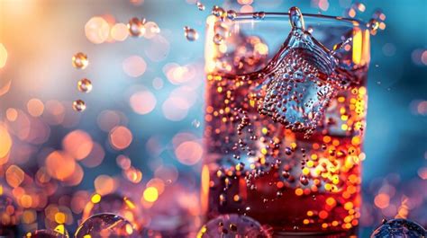 Premium Photo Cold Drink Bubbles Splashing Foam In Motion Against