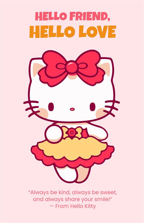 Free Hello Kitty Poster Templates Editable And Printable