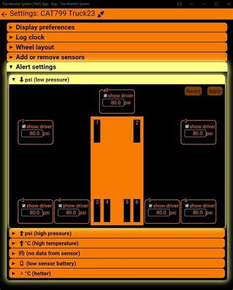 Tms® App Tire Monitor System