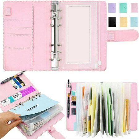 A6 Pu Leather Notebook Binder Mini Binder Refillable Paper With Pretty