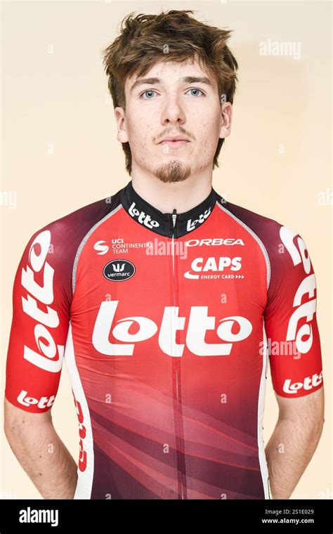 Temse Belgium 03rd Jan 2025 Belgian Kamiel Eeman Of Lotto Cycling Team Poses For The