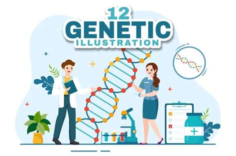 12 Genetic Science Concept Illustration Graphic By Denayunecf · Creative Fabrica