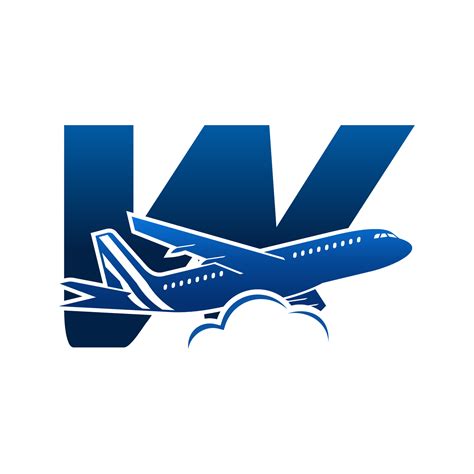 Initial W Plane 9002680 Vector Art At Vecteezy