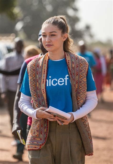 Gigi Hadid Unicef Humanitarian Aid Aesthetic Humanitarian Work