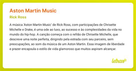 Significado Da Música Aston Martin Music Rick Ross Letrasmusbr