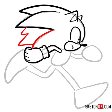How To Draw Running Sonic Sonic The Hedgehog Sketchok Easy Drawing