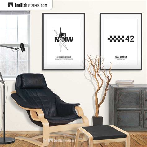 North By Northwest N By Nw Compass Vertical Poster Badfishposters