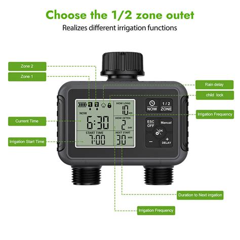 16 Nozzle Oscillating Sprinkler With Sprinkler Water Timer Itoolmax