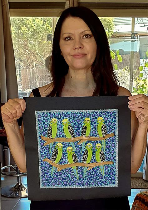 Kathleen Buzzacott Green Budgies Kb290