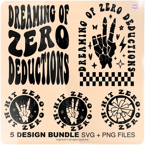 Hit Zero Svg Png Dreaming Of Zero Deductions Svg Cheer Svg Funny Svg