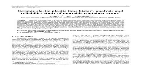 Pdf Seismic Elastic Plastic Time History Analysis And · 1 El Centro Seismic Wave Taft