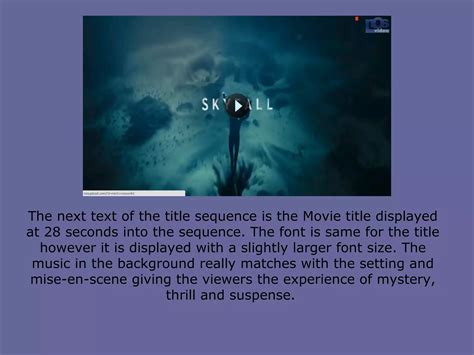 Analysis Of Skyfall Title Sequence Ppt Free Download