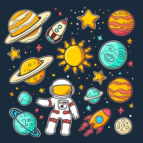 Premium Vector Cartoon Object Space Collection