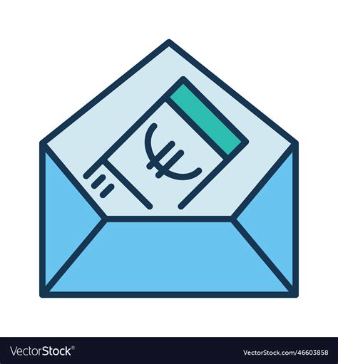 Envelope With Euro Banknote Eu Bribe Concept Vector Image