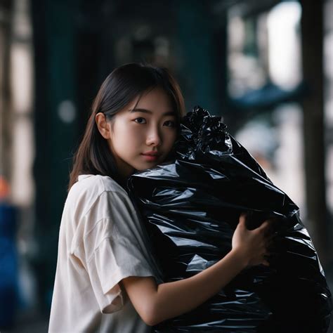 Cute Girl Hugging Her Garbage Bag 02 By Gtbag On Deviantart