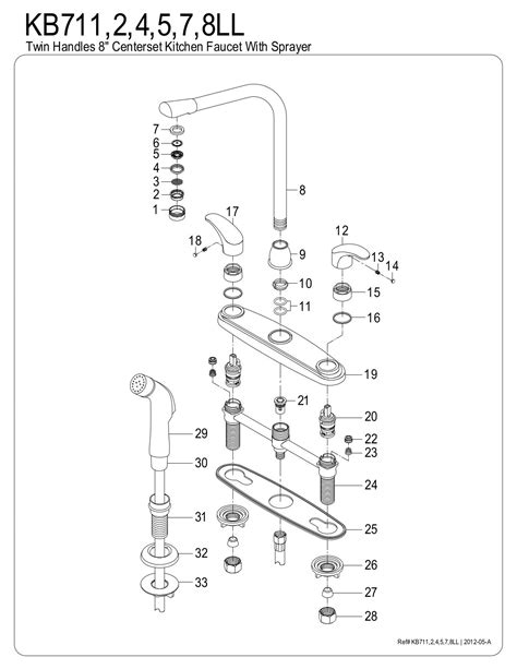 Kingston Brass Kb718ll Legacy 8 Inch Centerset Kitchen Faucet K And B