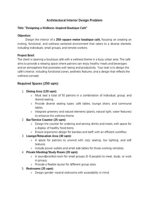 Architectural Interior Design Problem Pdf Lighting Bar